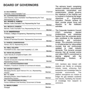 GOVERNING BODY - RIHMCT